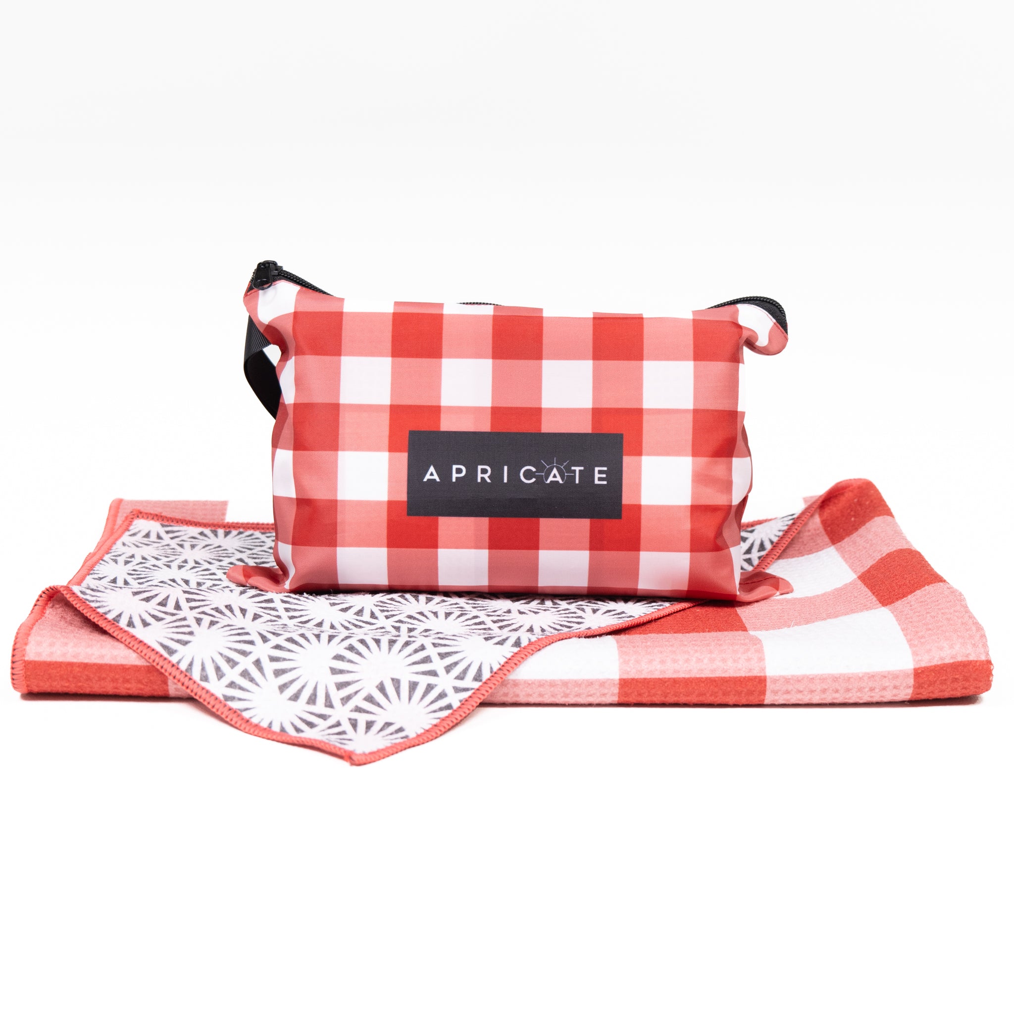 BEACH - Travel Towel | Sand-Free | Red Check – Apricate